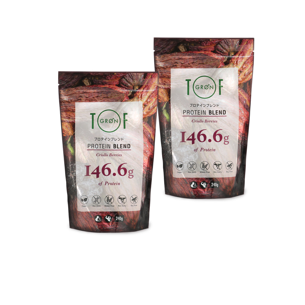 送料無料・定期便｜プロテインブレンド クリオロベリーズ 240g x 2袋セット – GRØN Online Store